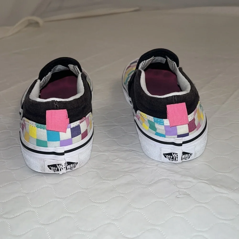 Vans | Shoes | Vans Asher Missy Rainbow Party Multicolor Checkerboard ...